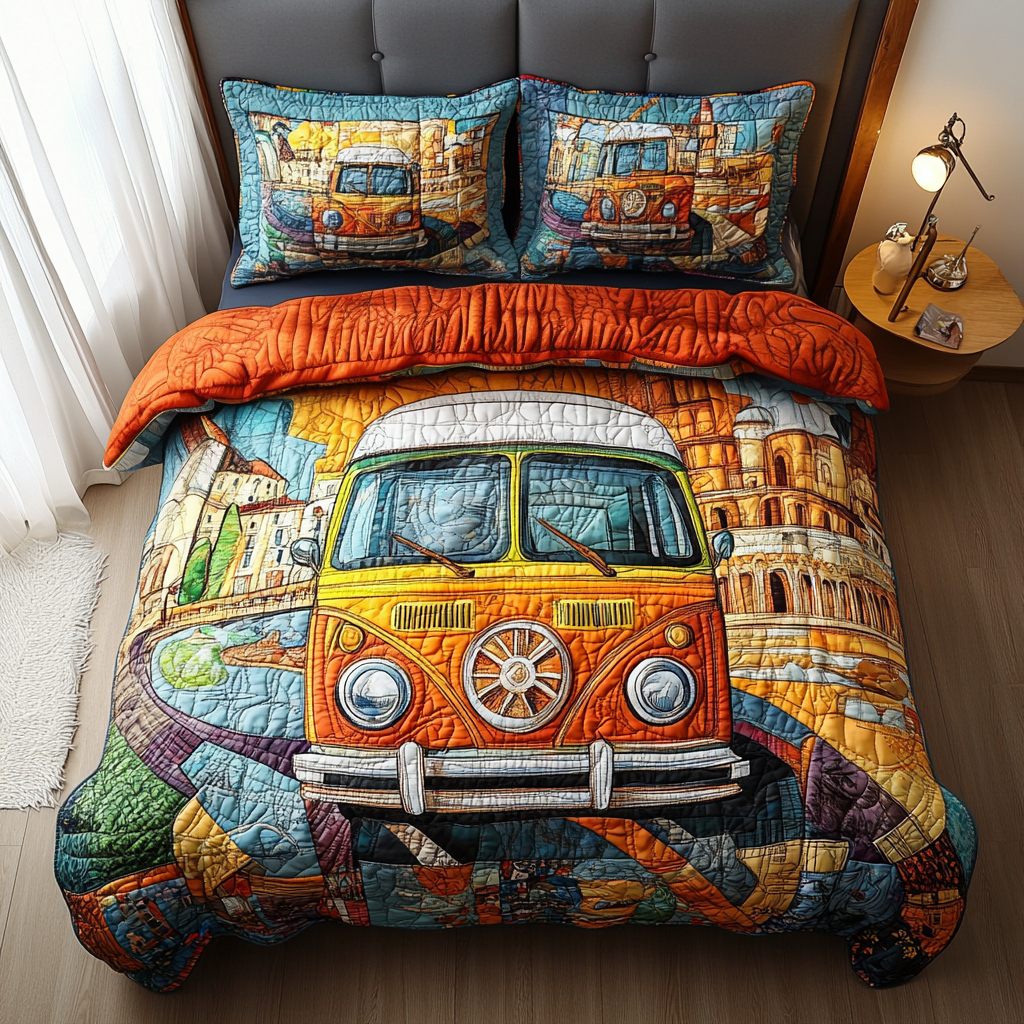 Sunset Road 3-Piece Quilted Bedding Set NCU0DV2747 – Vantique