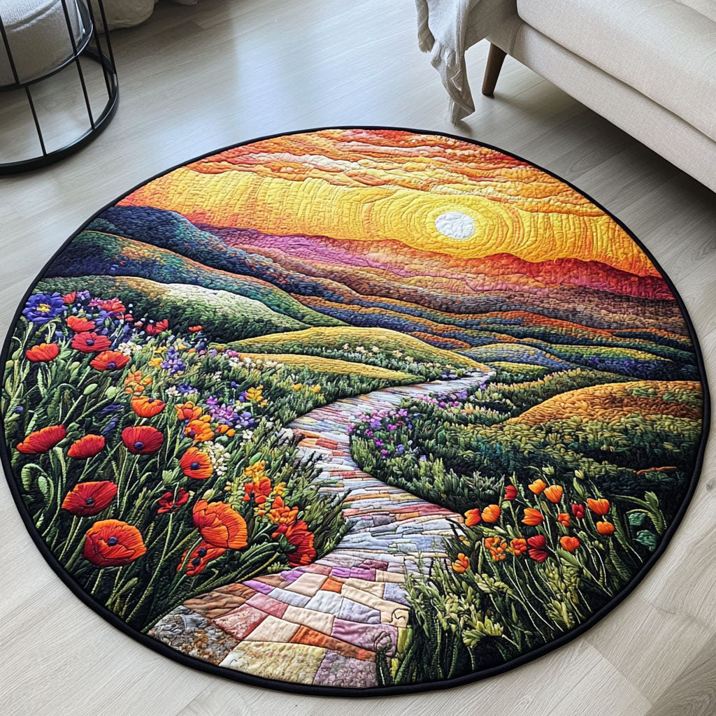 Sunset Serenade Quilted Round Mat NCU0PT3524 – Vantique