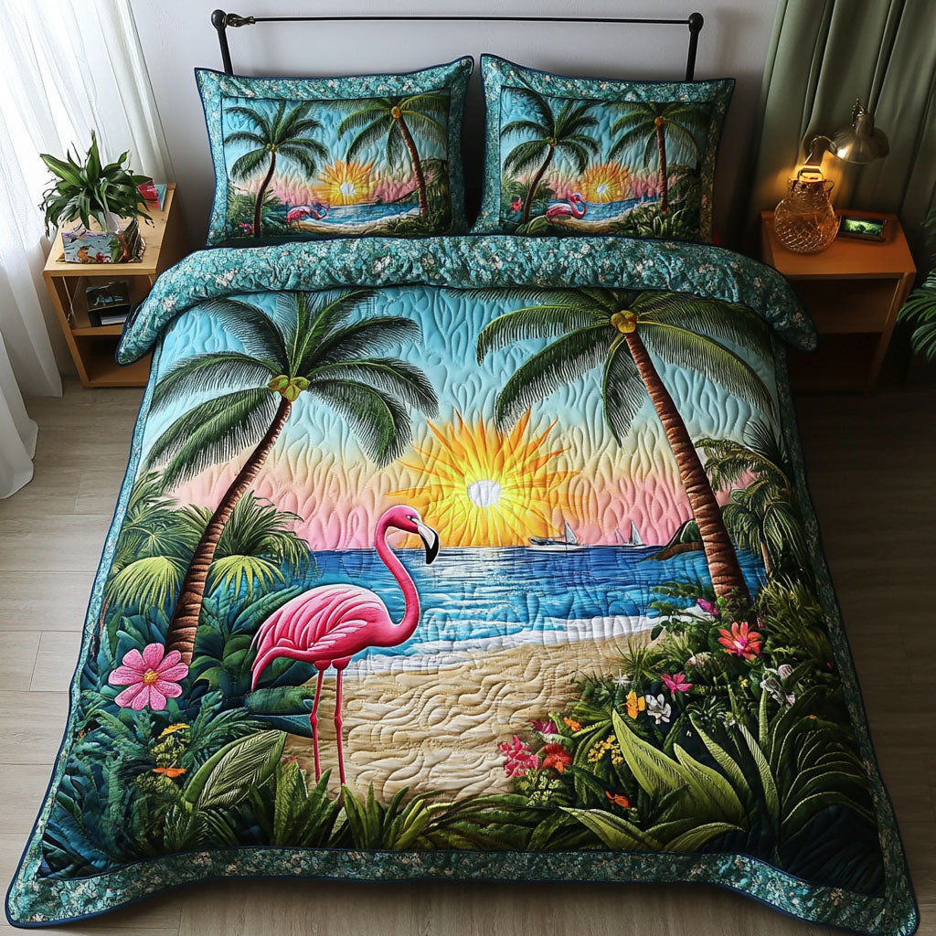 Sunset Serenity 3-Piece Quilted Bedding Set NCU0NT5308 – Vantique