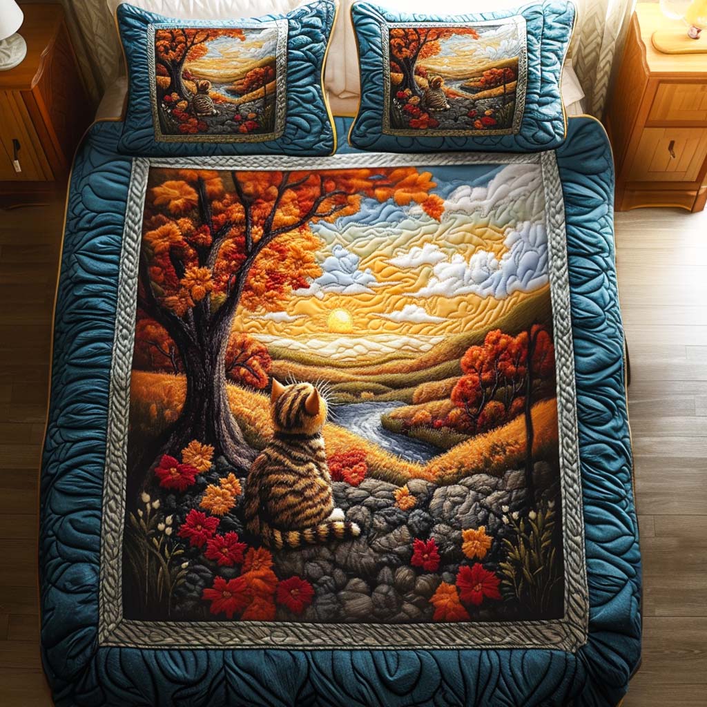 Sunset Watch 3-Piece Quilted Bedding Set NCU0NT8110 – Vantique