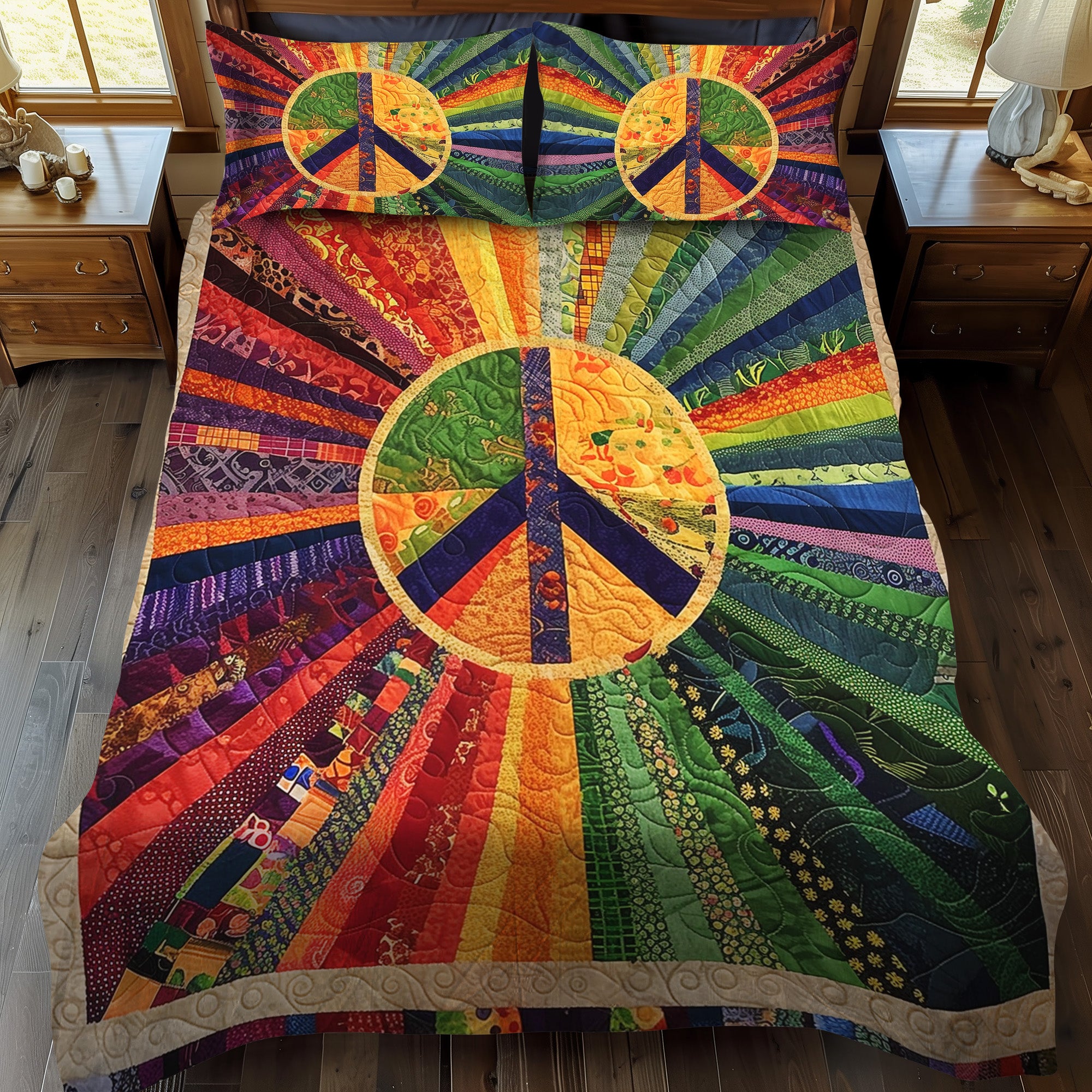 Sunshine Harmony 3-Piece Quilted Bedding Set NCU0PT235 – Vantique