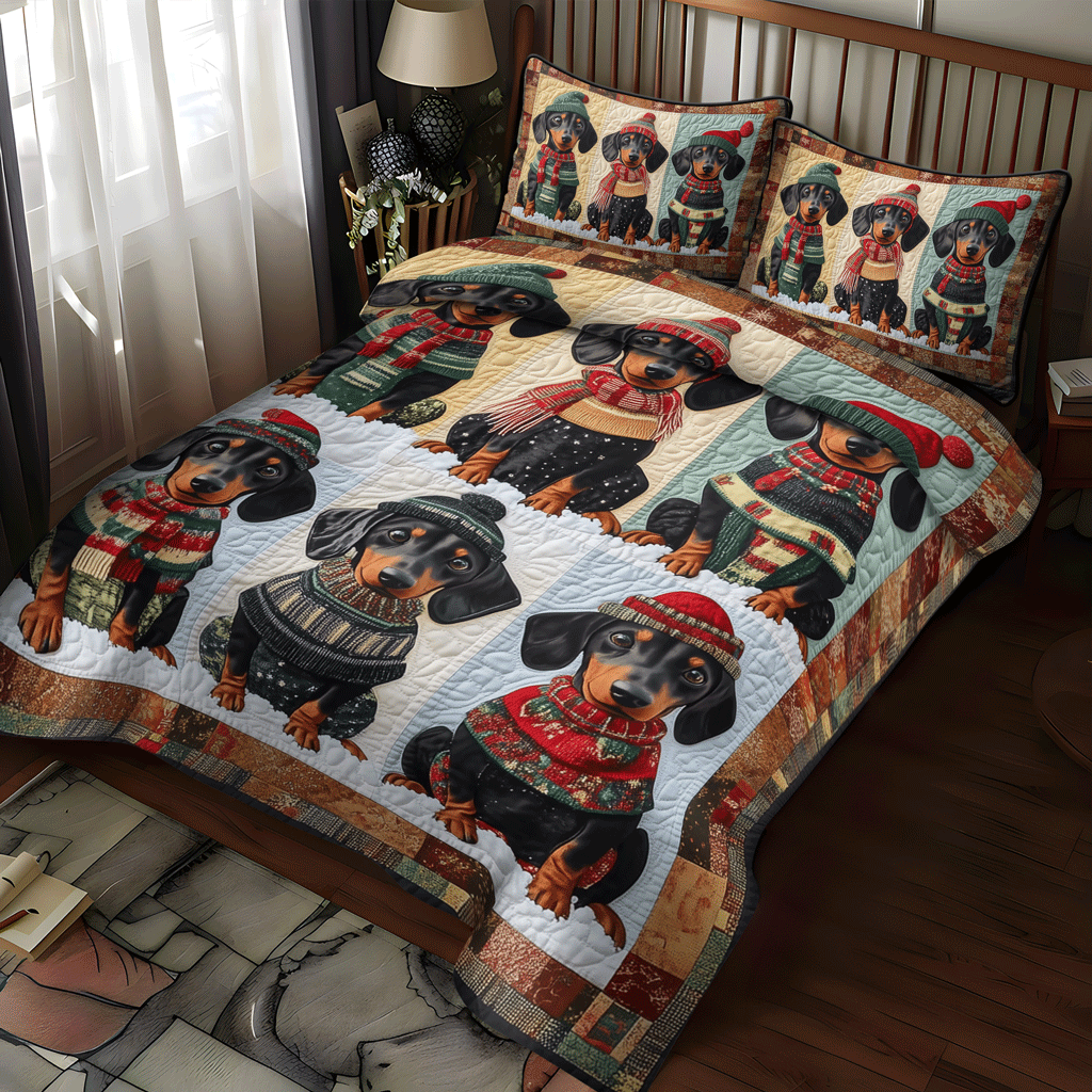 Sweater Wiener 3-Piece Quilted Bedding Set NCU0TH1680 – Vantique