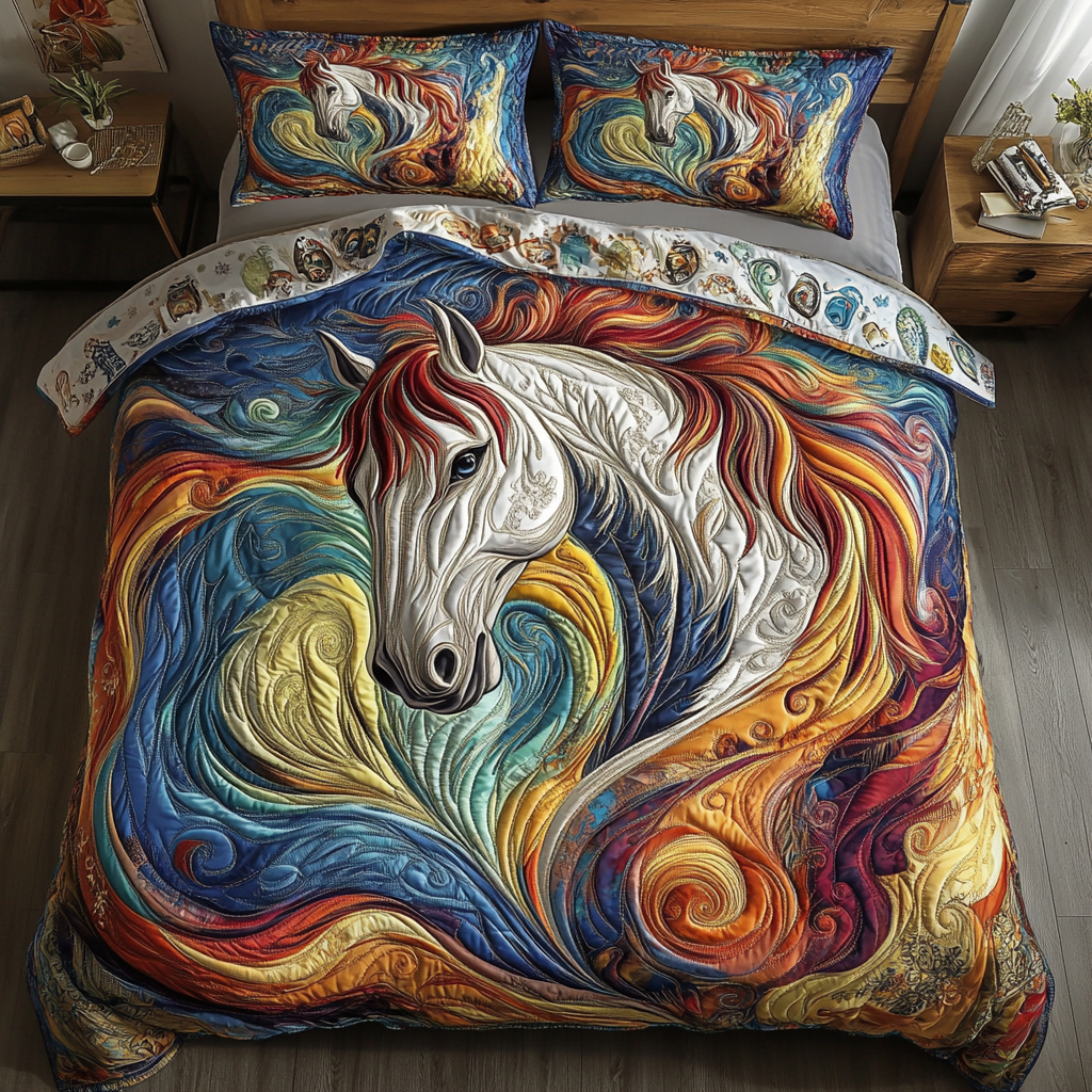 Thunder Hoof 3-Piece Quilted Bedding Set NCU0DK4875 – Vantique