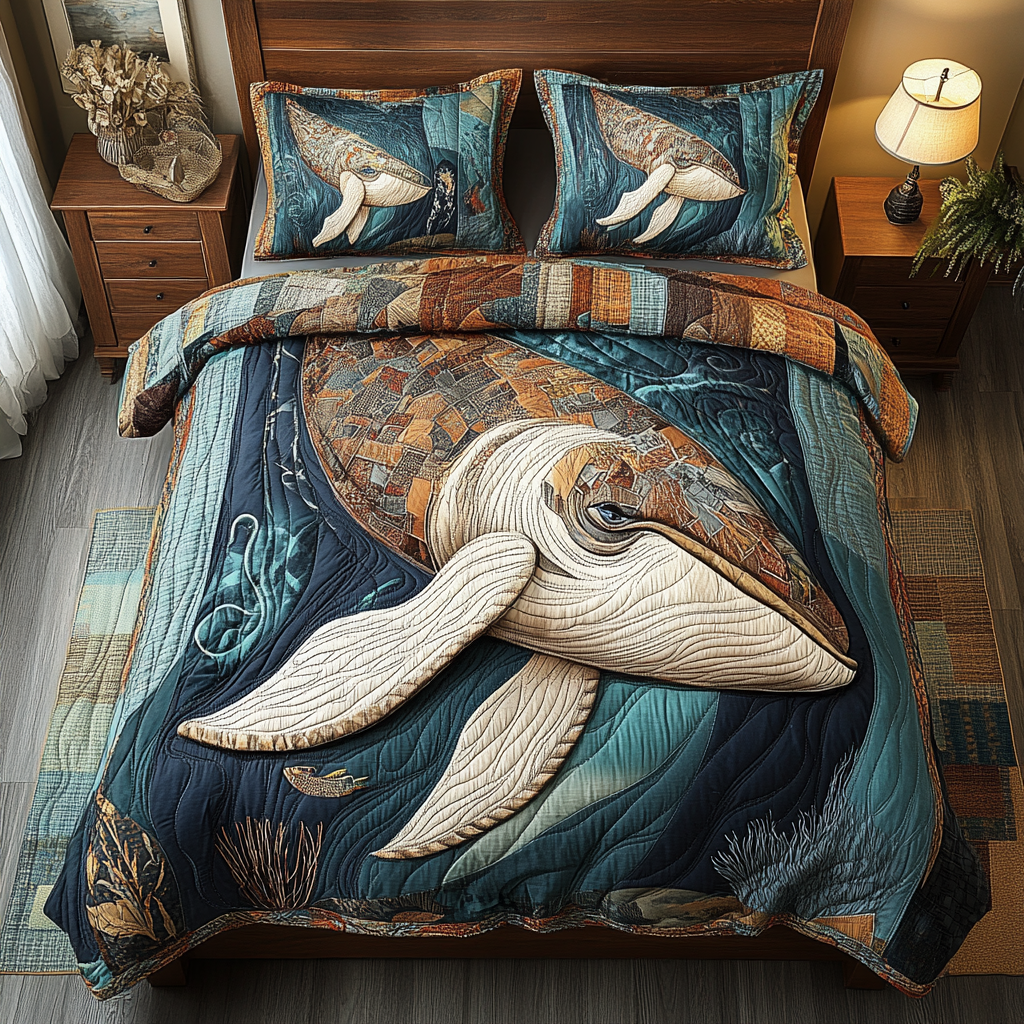 Tidal Majesty 3-Piece Quilted Bedding Set NCU0DK5052 – Vantique