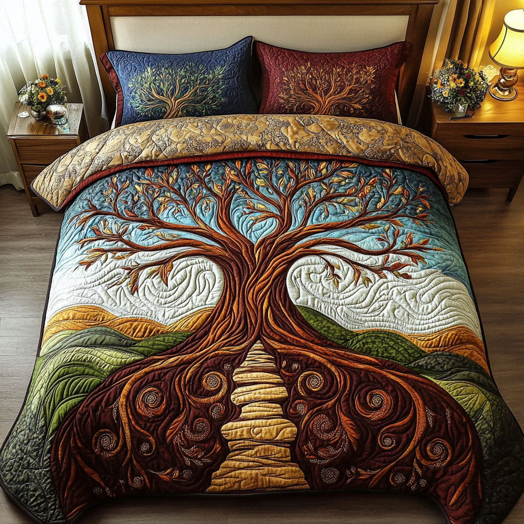 Timeless Branches 3-Piece Quilted Bedding Set NCU0PT3824 – Vantique