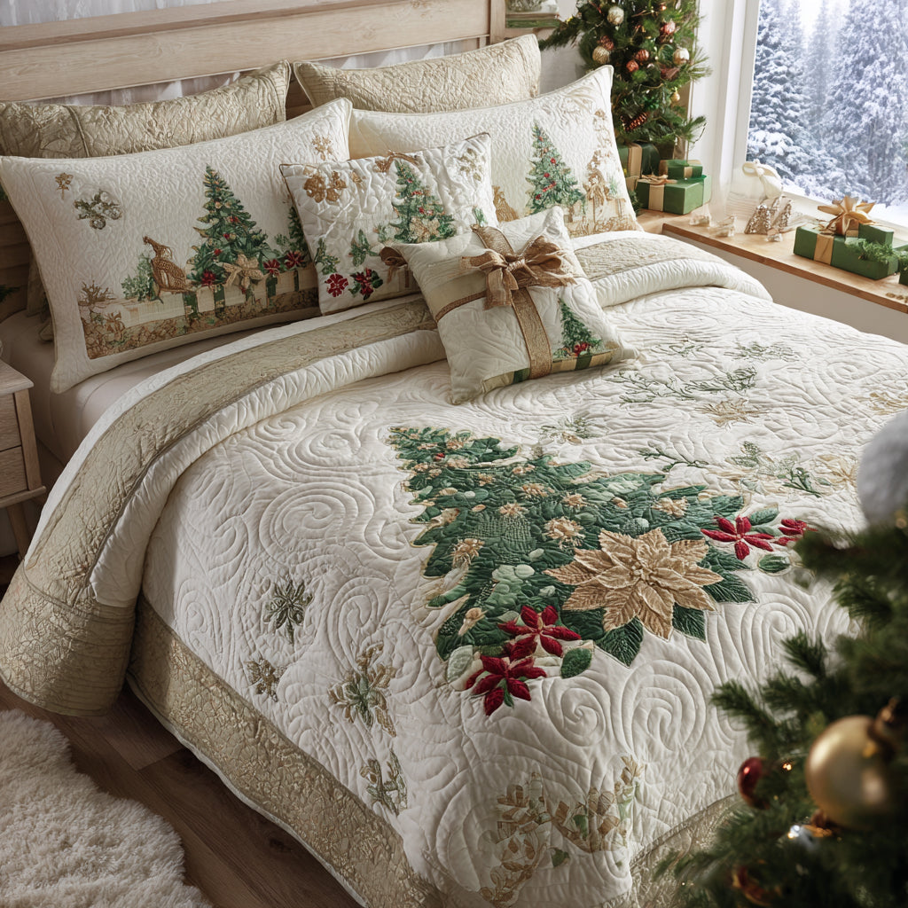 Timeless Noel 3-Piece Quilted Bedding Set NCU0DV8333 – Vantique