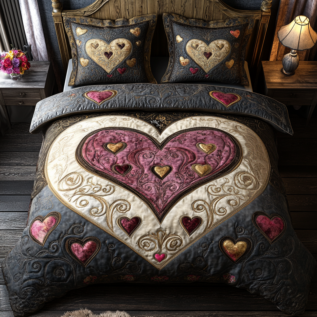 Timeless Romance 3-Piece Quilted Bedding Set NCU0DV2728 – Vantique