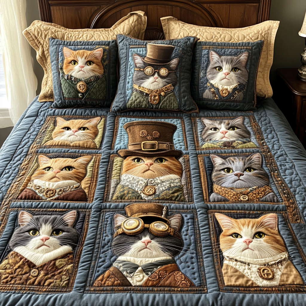 Timeless Tails 3-Piece Quilted Bedding Set NCU0DV2688 – Vantique