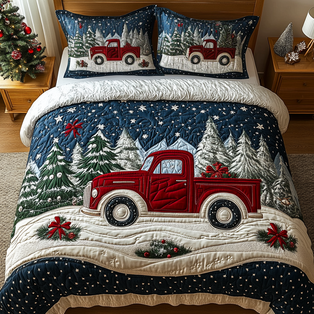 Timeless Truckload 3-Piece Quilted Bedding Set NCU0DK2176 – Vantique