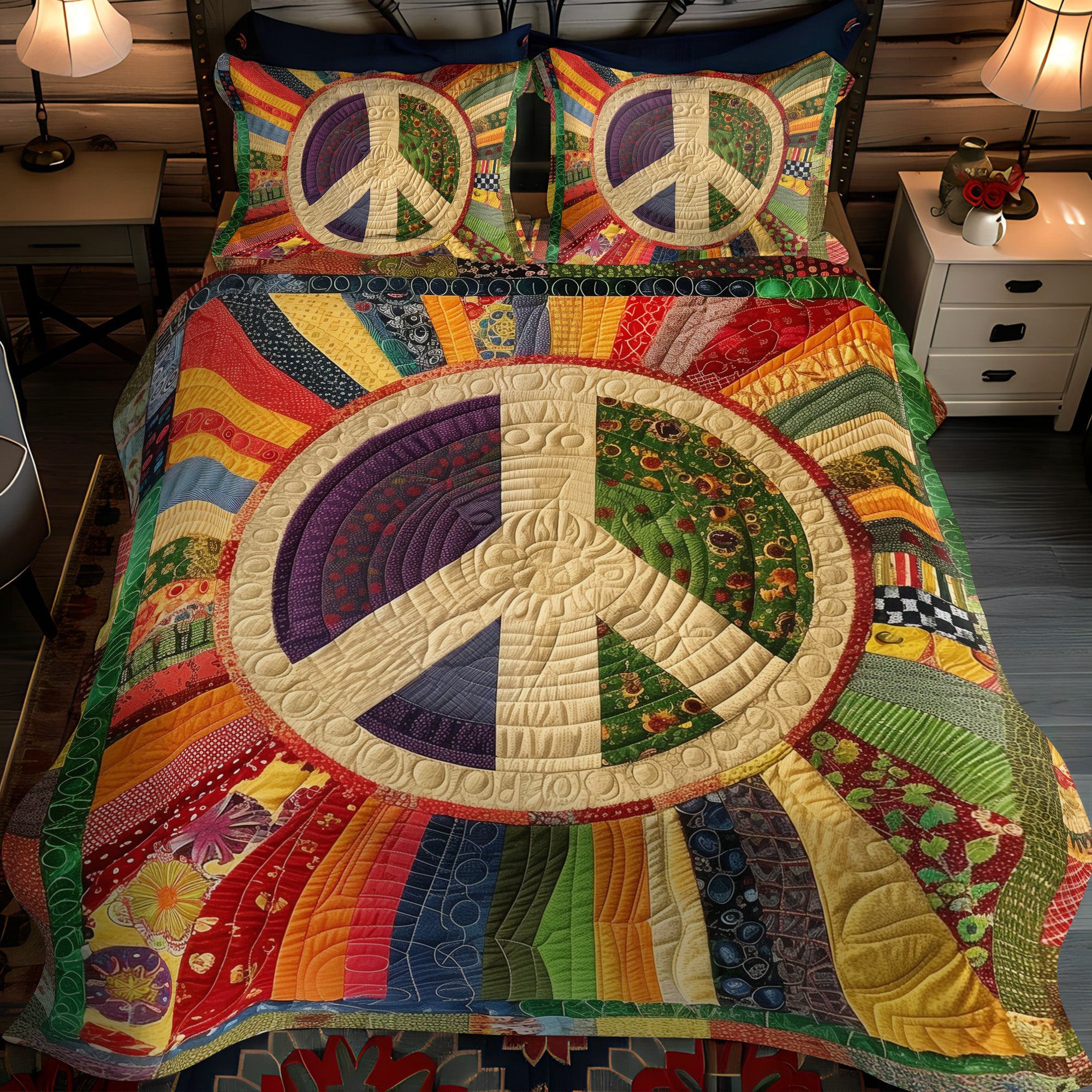 Tranquil Sun 3-Piece Quilted Bedding Set NCU0PT236 – Vantique