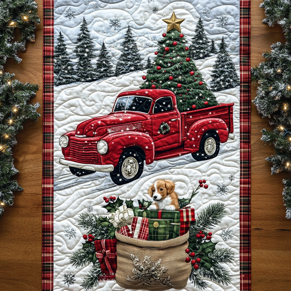 Tree Farm Adventure Quilted Table Runner NCU0DK1467 – Vantique