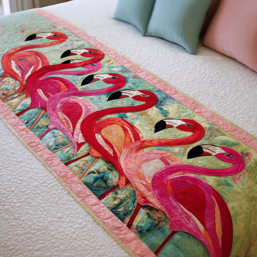 Tropical Flock Quilted Bed Runner NCU0NT10319 – Vantique