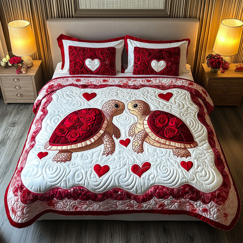 Turtle Treasured Together 3-Piece Quilted Bedding Set NCU0PT2895 – Vantique
