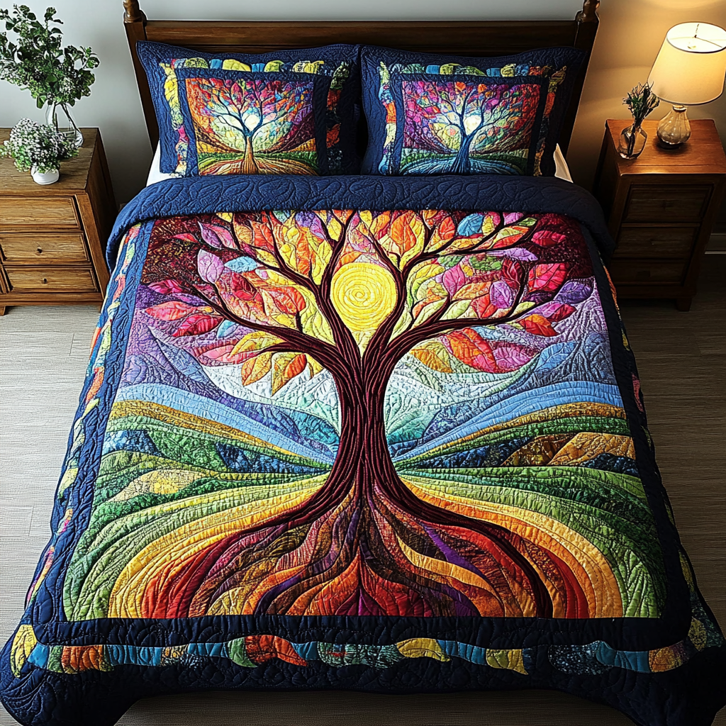 Twilight Dreams 3-Piece Quilted Bedding Set NCU0DK4318 – Vantique