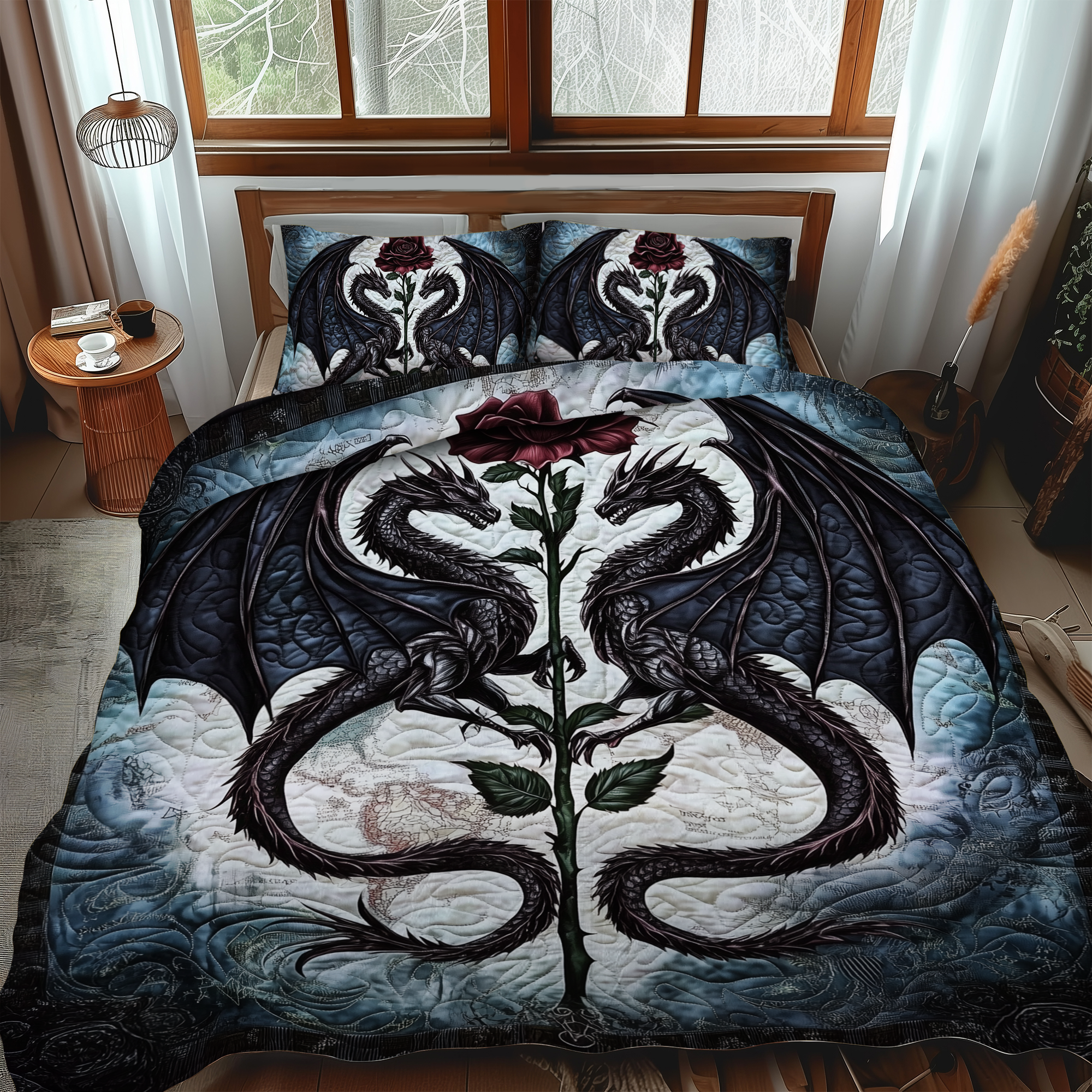 Twilight Embrace 3-Piece Quilted Bedding Set NCU0DK931 – Vantique