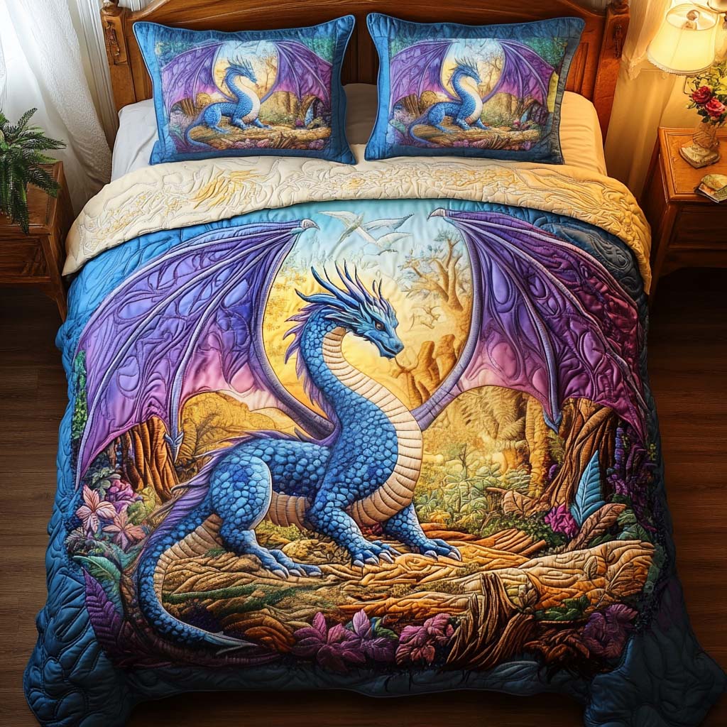 Twilight Guardian 3-Piece Quilted Bedding Set NCU0NT2187 – Vantique