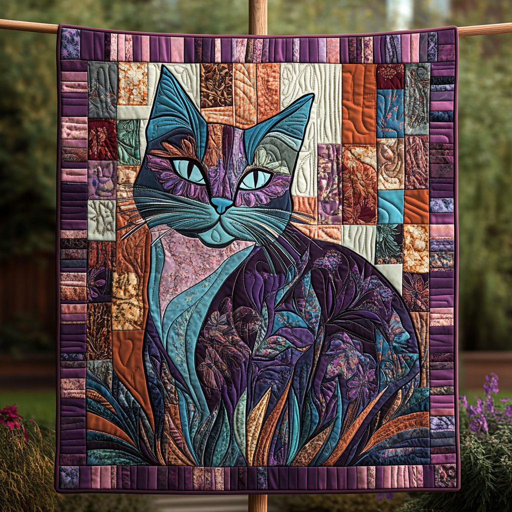 Twilight Tabby Quilted Blanket NCU0VH1507 – Vantique