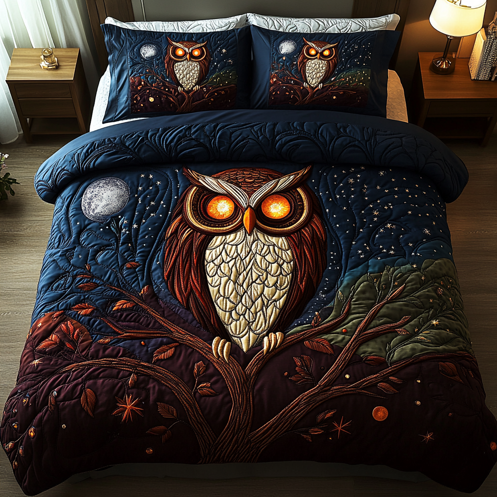 Twilight Watcher 3-Piece Quilted Bedding Set NCU0DK3463 – Vantique