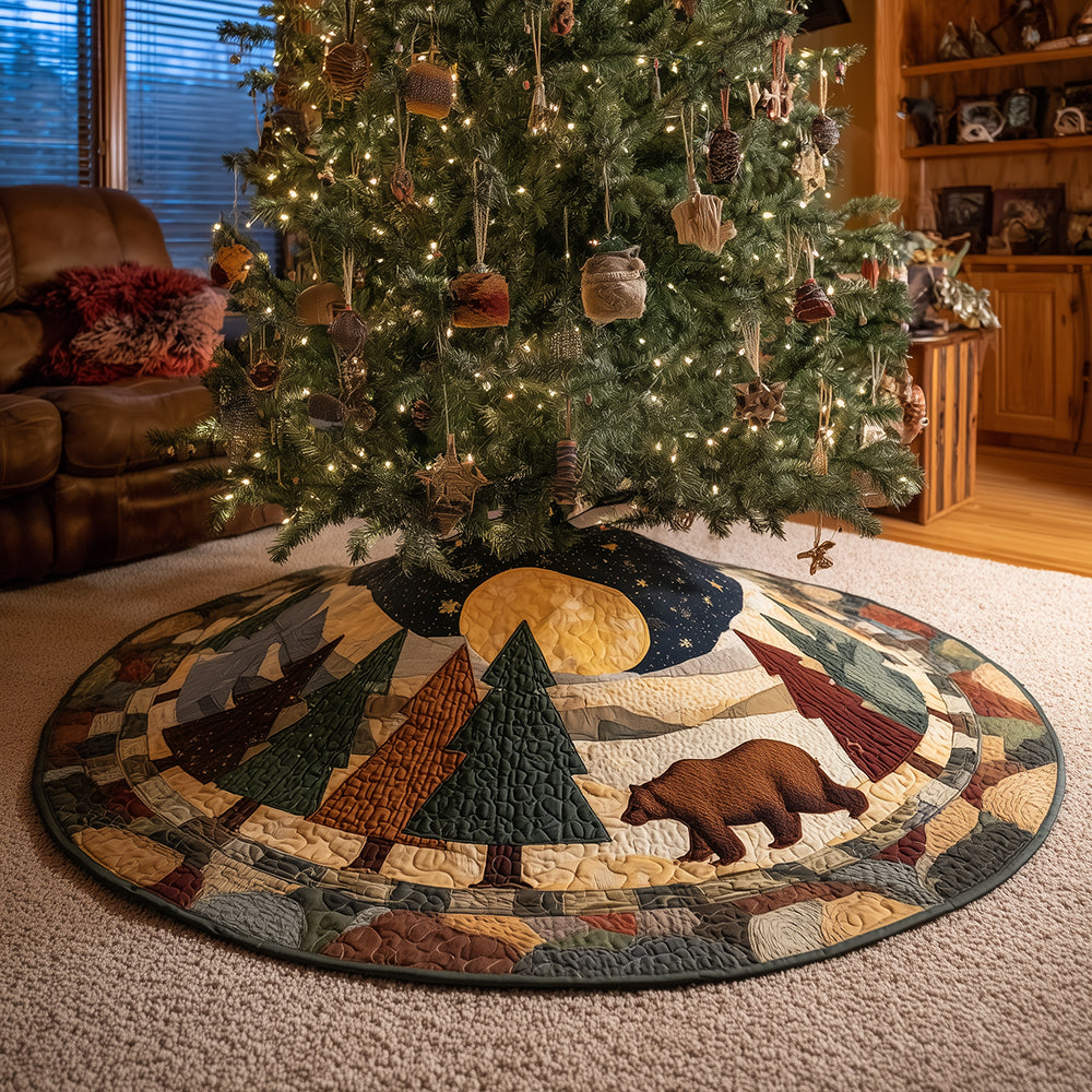 Twilight in the Timberland Christmas Quilted Tree Skirt NCU0TH3868 ...