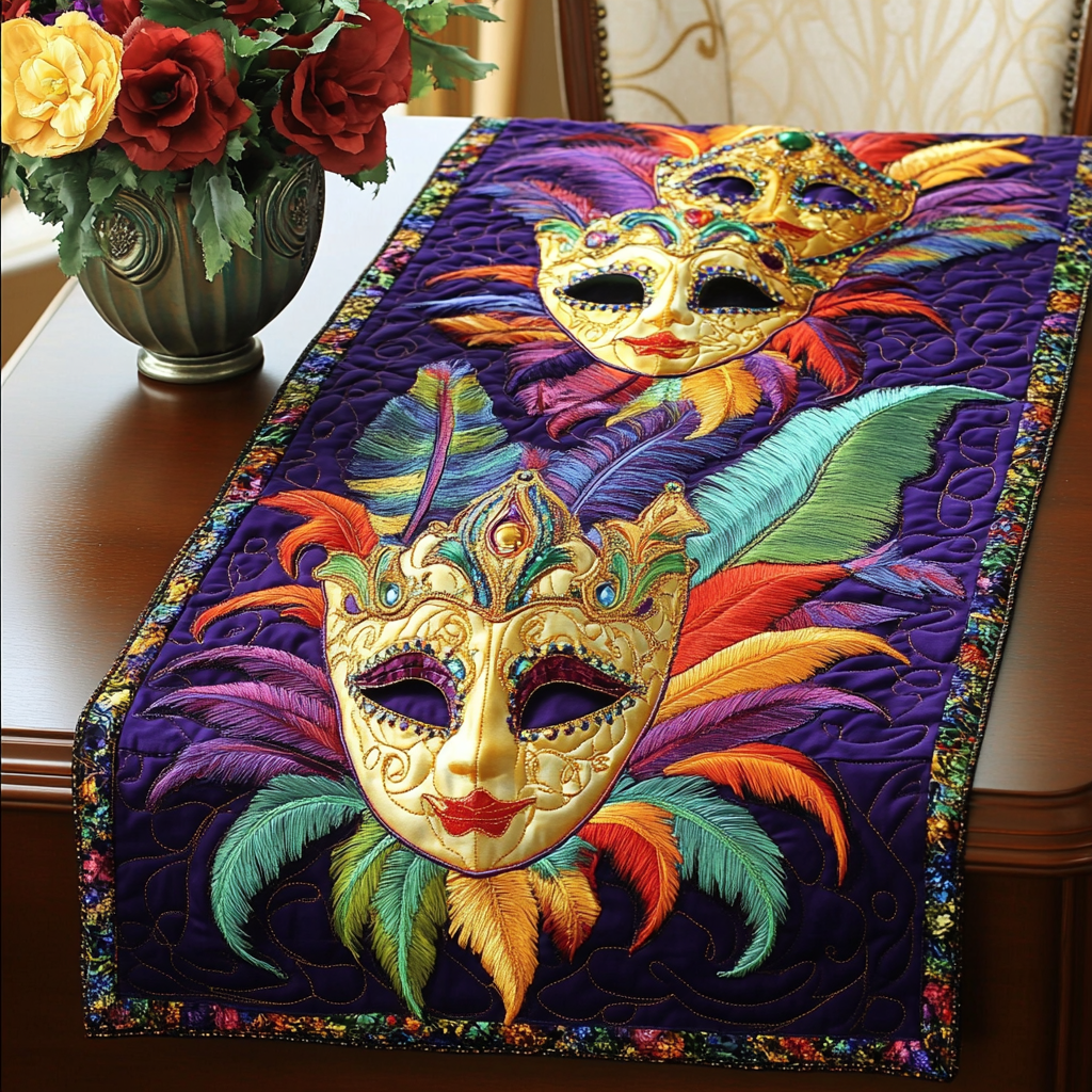 Vibrant Carnival Quilted Table Runner NCU0NT3481 – Vantique