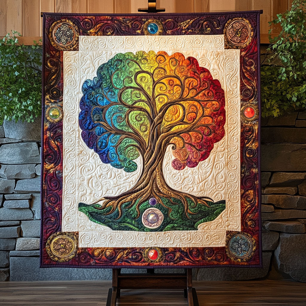 Vibrant Life Tree Art Quilt Hanging NCU0PT3294 – Vantique