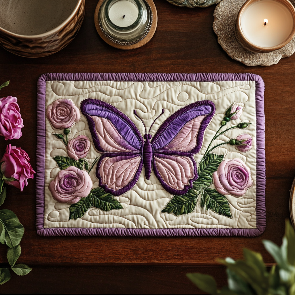 Violet Flight Quilted Place Mat NCU0VH5350 – Vantique