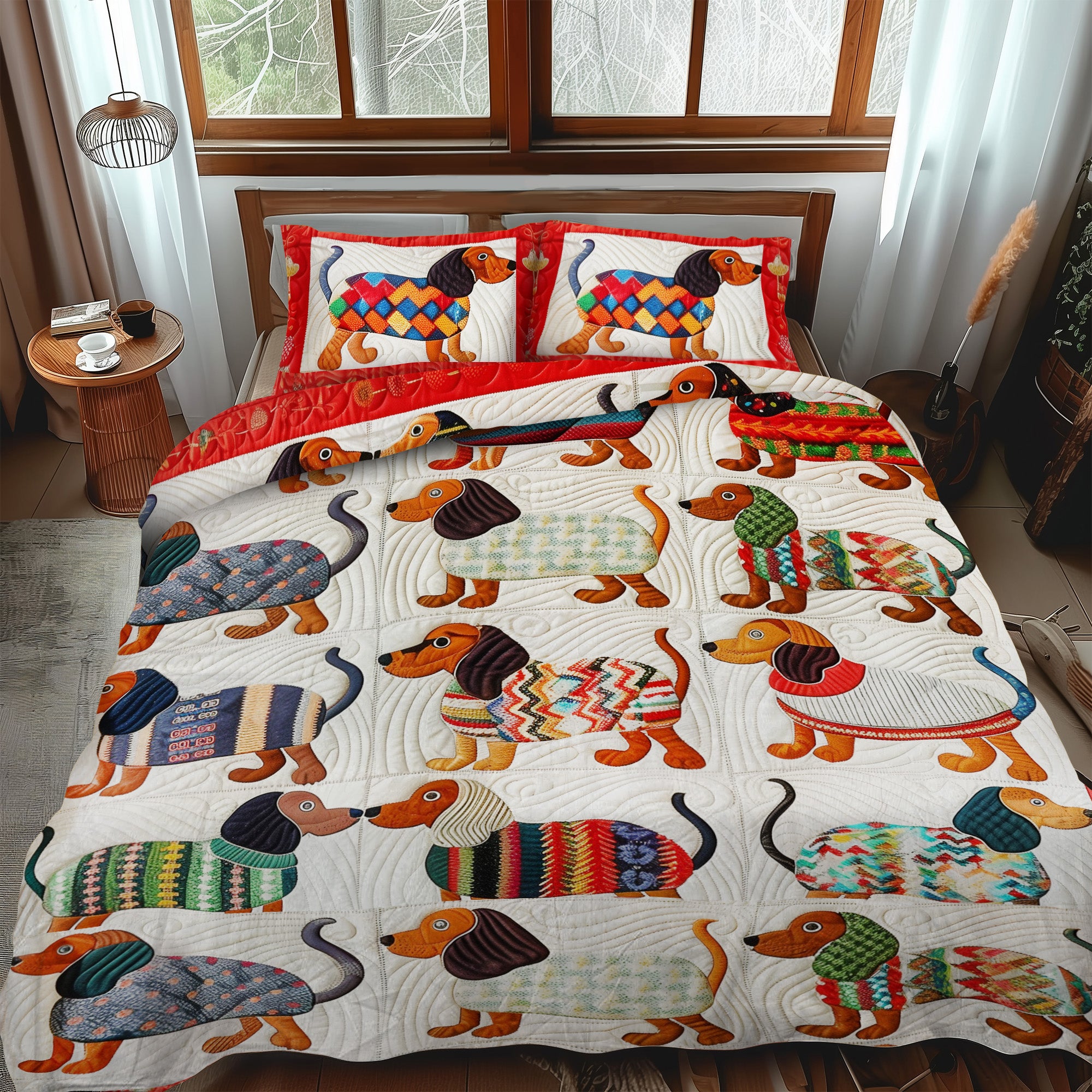 Wagging Tails 3-Piece Quilted Bedding NCU0DV054 – Vantique