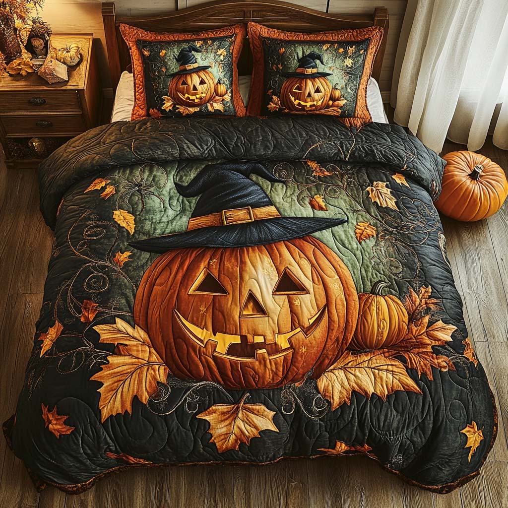 Warm Autumn Nights 3-Piece Quilted Bedding Set NCU0NT8359 – Vantique