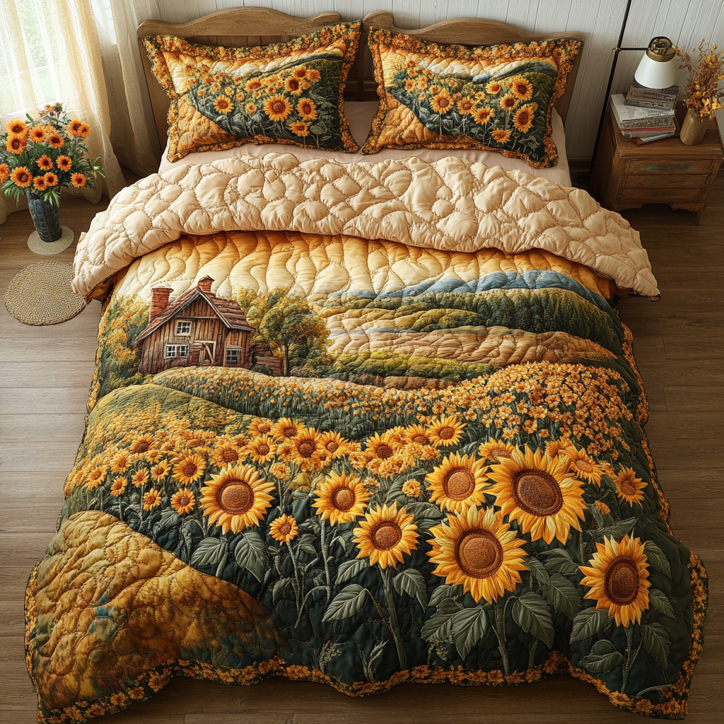 Warm Horizon 3-Piece Quilted Bedding Set NCU0DK8730 – Vantique