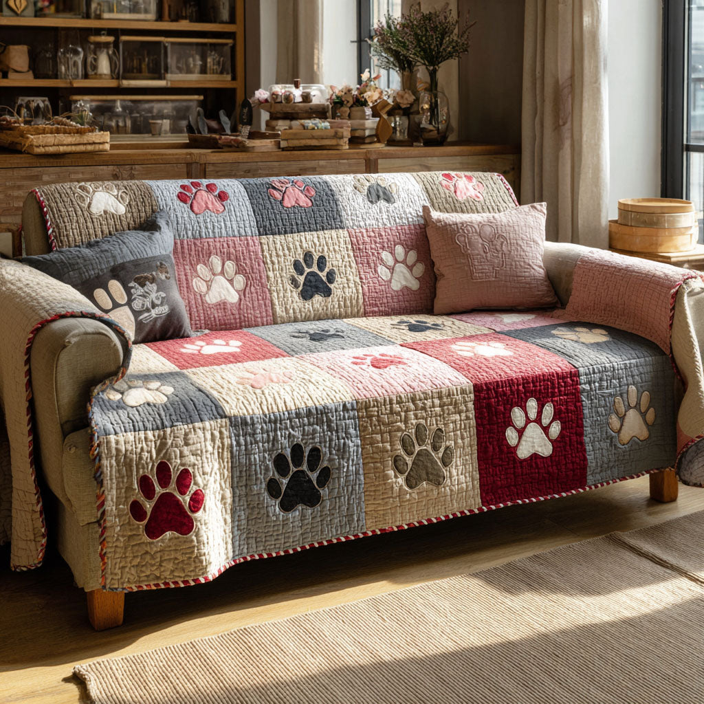 Warmhearted Paws Quilted Sofa Cover NCU0PT10904 – Vantique