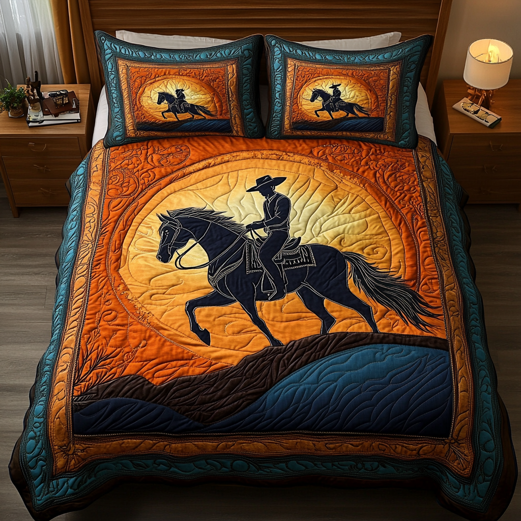 Western Frontier 3-Piece Quilted Bedding Set NCU0DK5136 – Vantique
