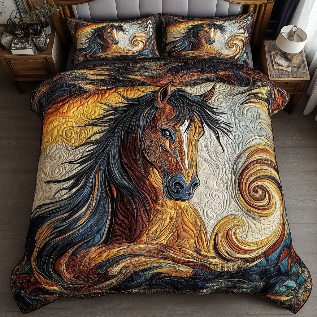 Wild Hoof 3-Piece Quilted Bedding Set NCU0DK4723 – Vantique