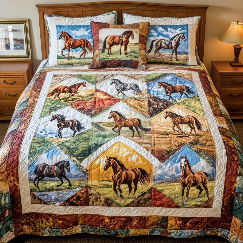 Wild Hoof 3-Piece Quilted Bedding Set NCU0VH4876 – Vantique
