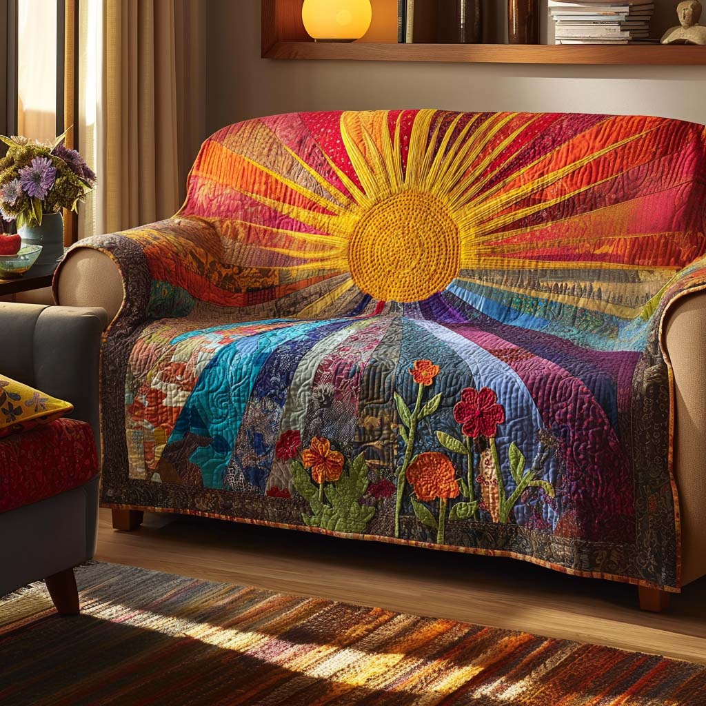 Wild Meadow Quilted Sofa Cover NCU0NT10899 – Vantique