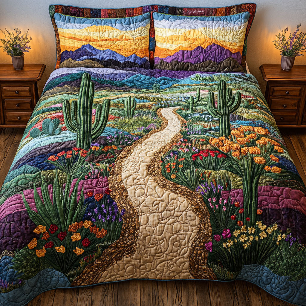 Winding Desert Road 3-Piece Quilted Bedding Set NCU0NT5205 – Vantique