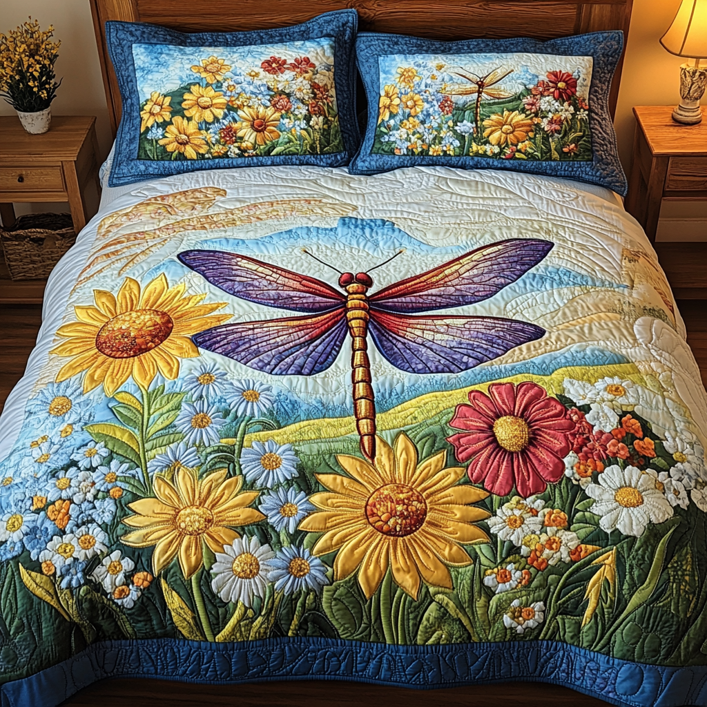 Wings of Color 3-Piece Quilted Bedding Set NCU0VL1927 – Vantique