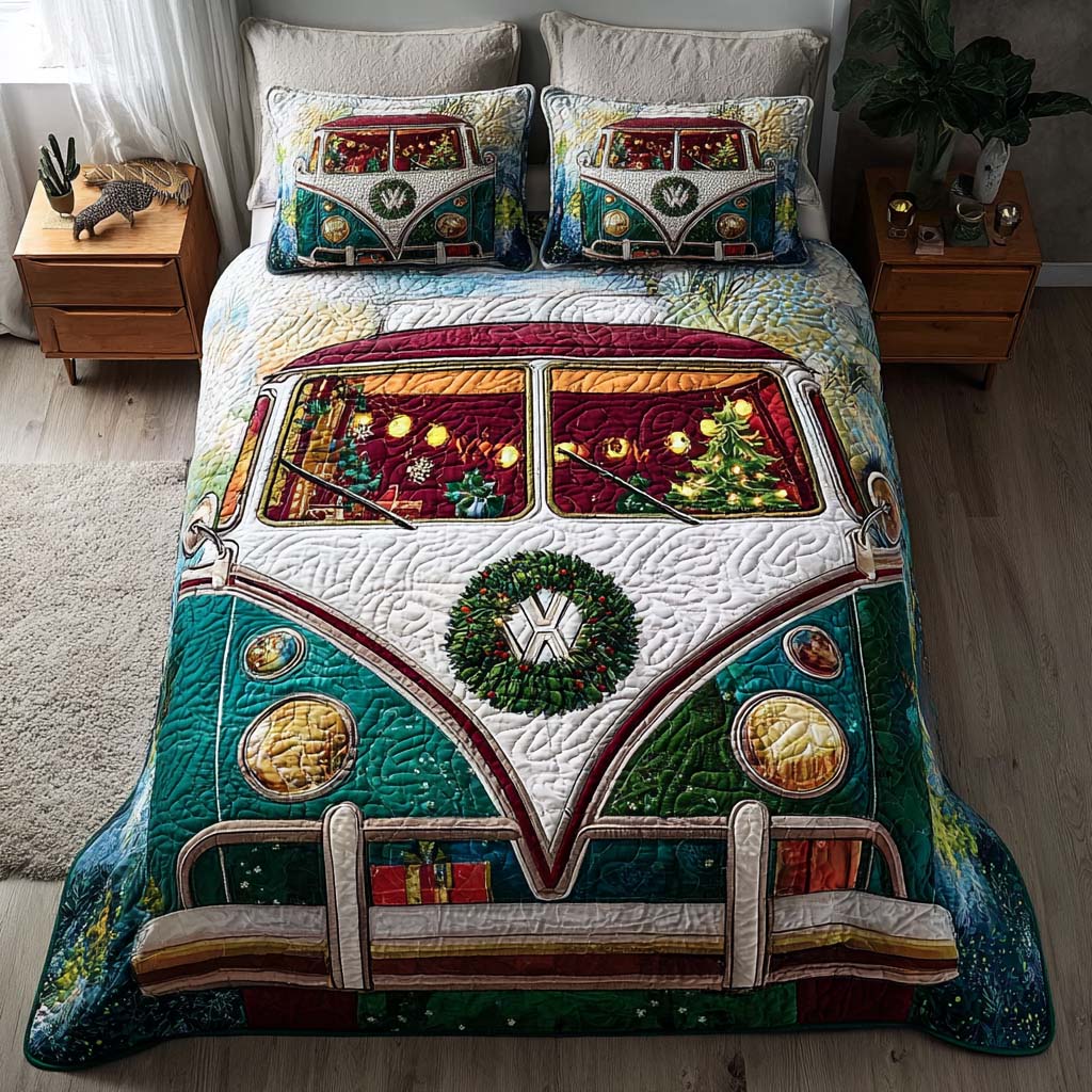 Winter Cabin Camp 3-Piece Quilted Bedding Set NCU0NT11371 – Vantique