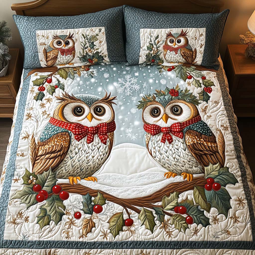 Winter Companions 3-Piece Quilted Bedding Set NCU0NT2303 – Vantique