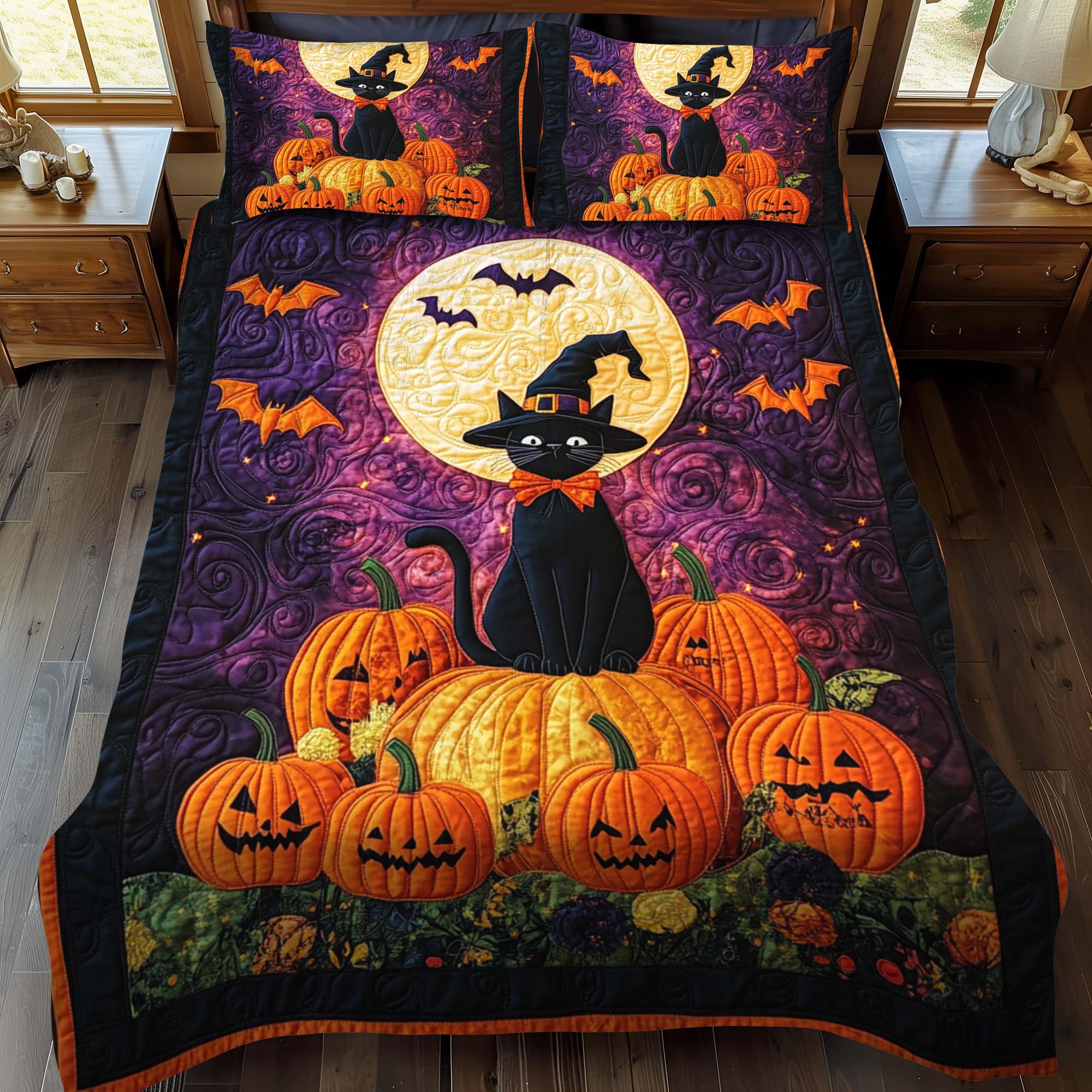 Witch Night Out 3-Piece Quilted Bedding Set NCU0NT612 – Vantique