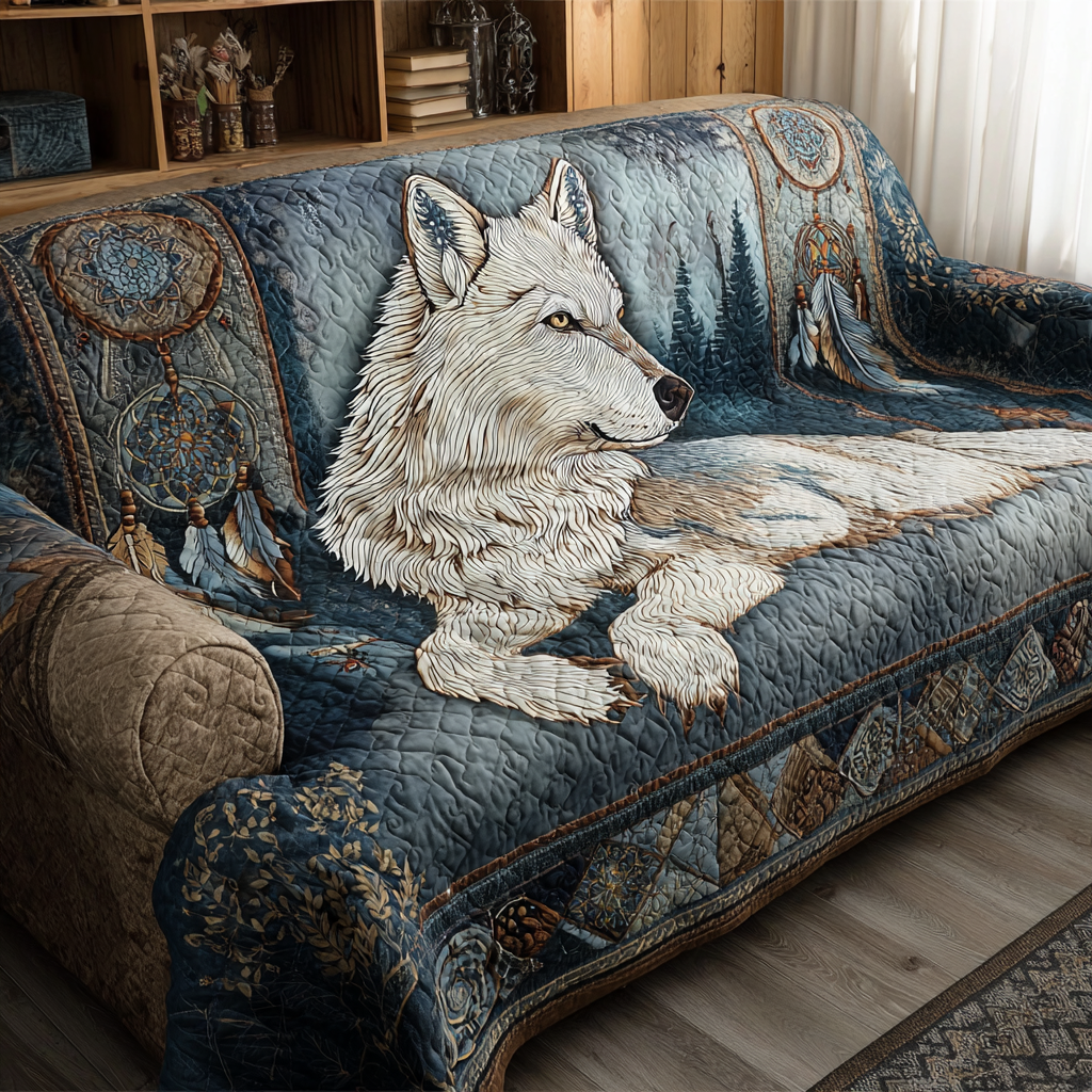 Wolf Heart Quilted Sofa Cover NCU0DK10644 – Vantique