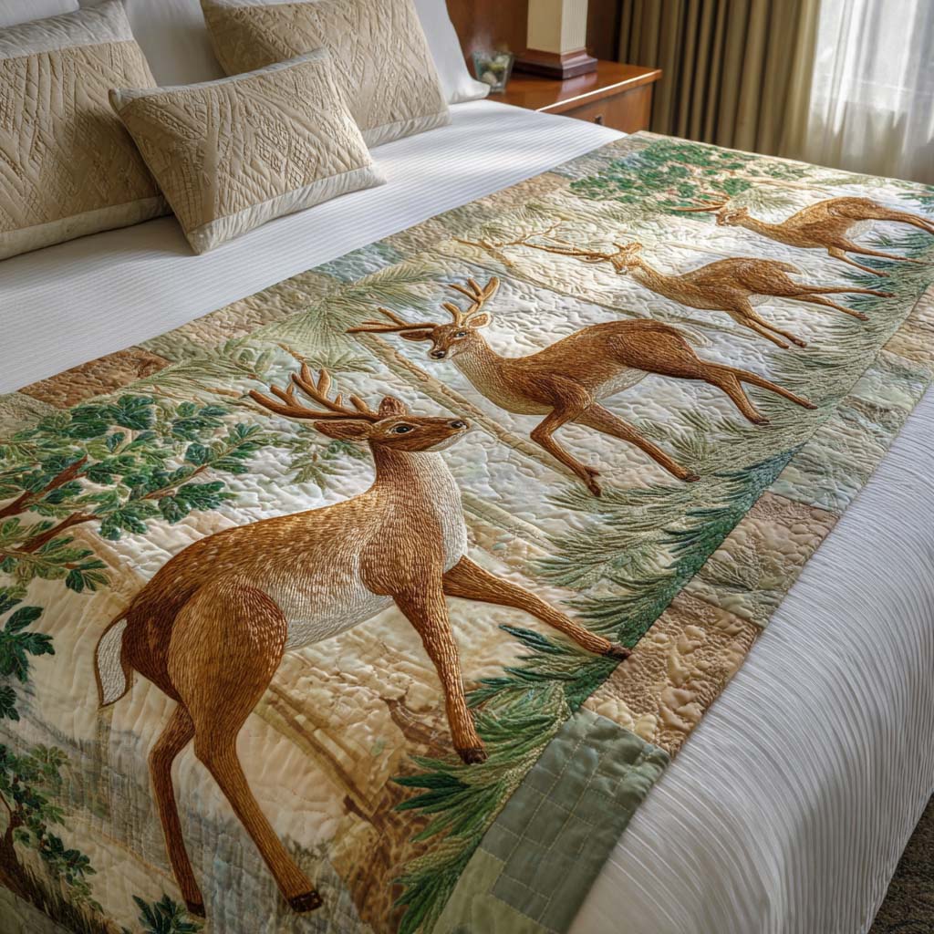 Woodland Grace Quilted Bed Runner NCU0XD1420 – Vantique