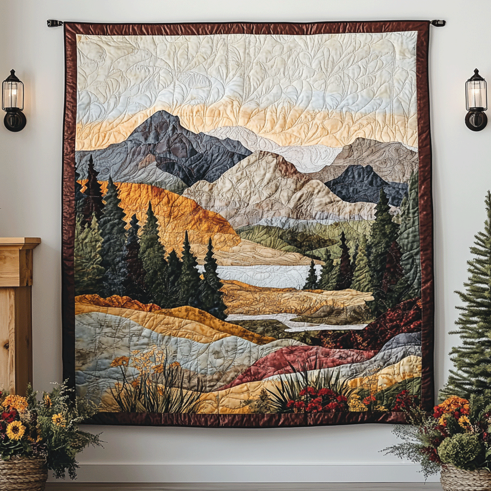Yellowstone Wilderness Art Quilt Hanging NCU0TL1001 – Vantique