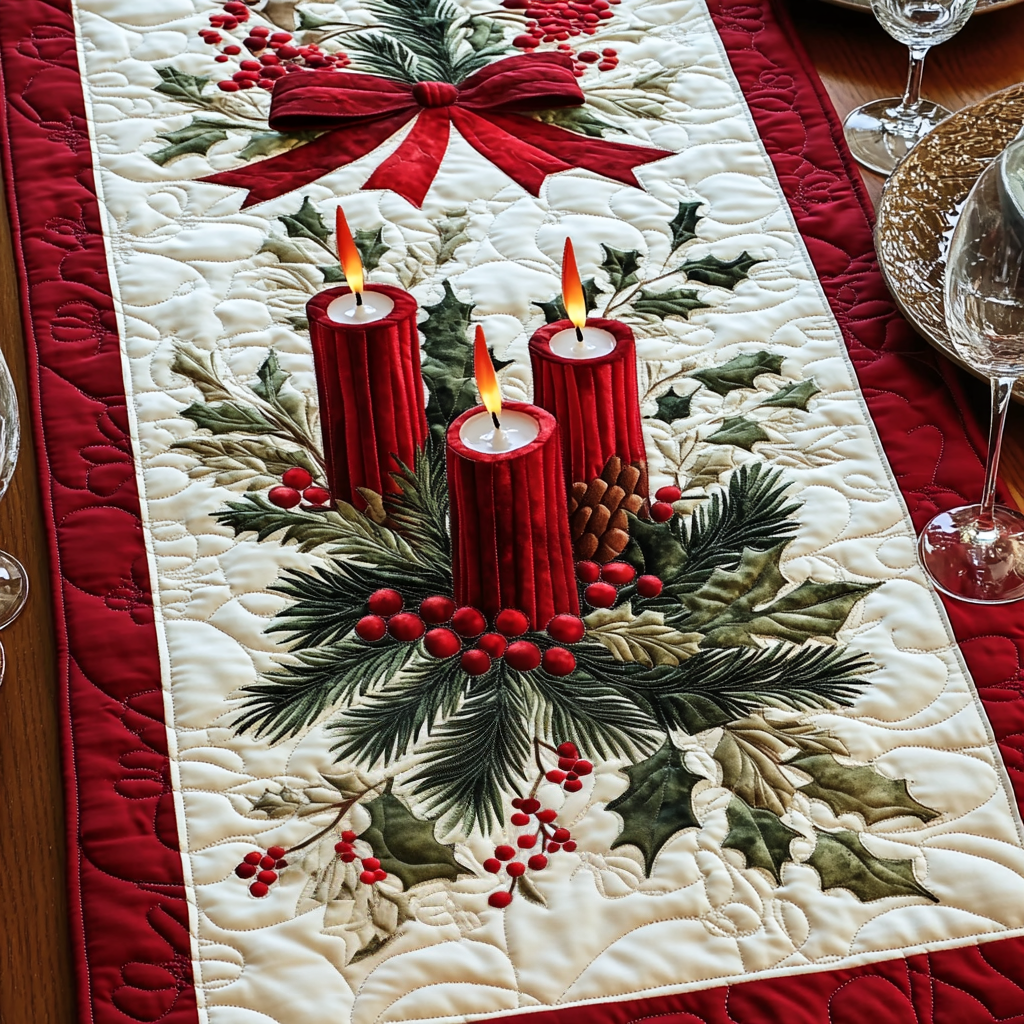 Yuletide Glow Quilted Table Runner NCU0DV1905 – Vantique