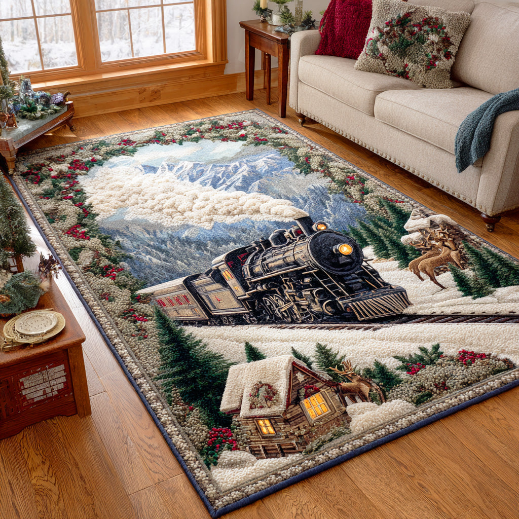 Yuletide Locomotive Area Rug NCU0TD1086 – Vantique